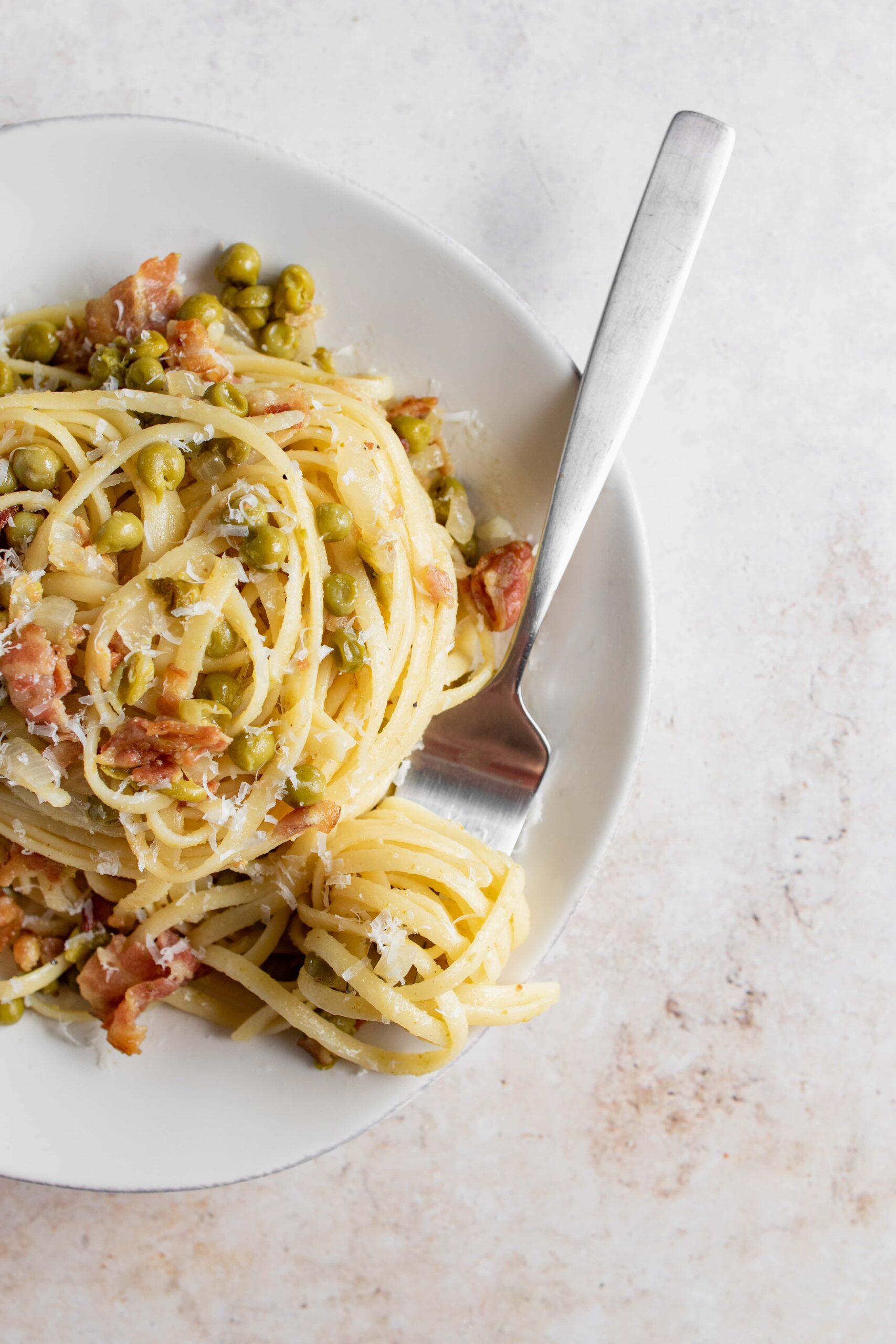 Pasta and Peas with Bacon - The Bold Appetite