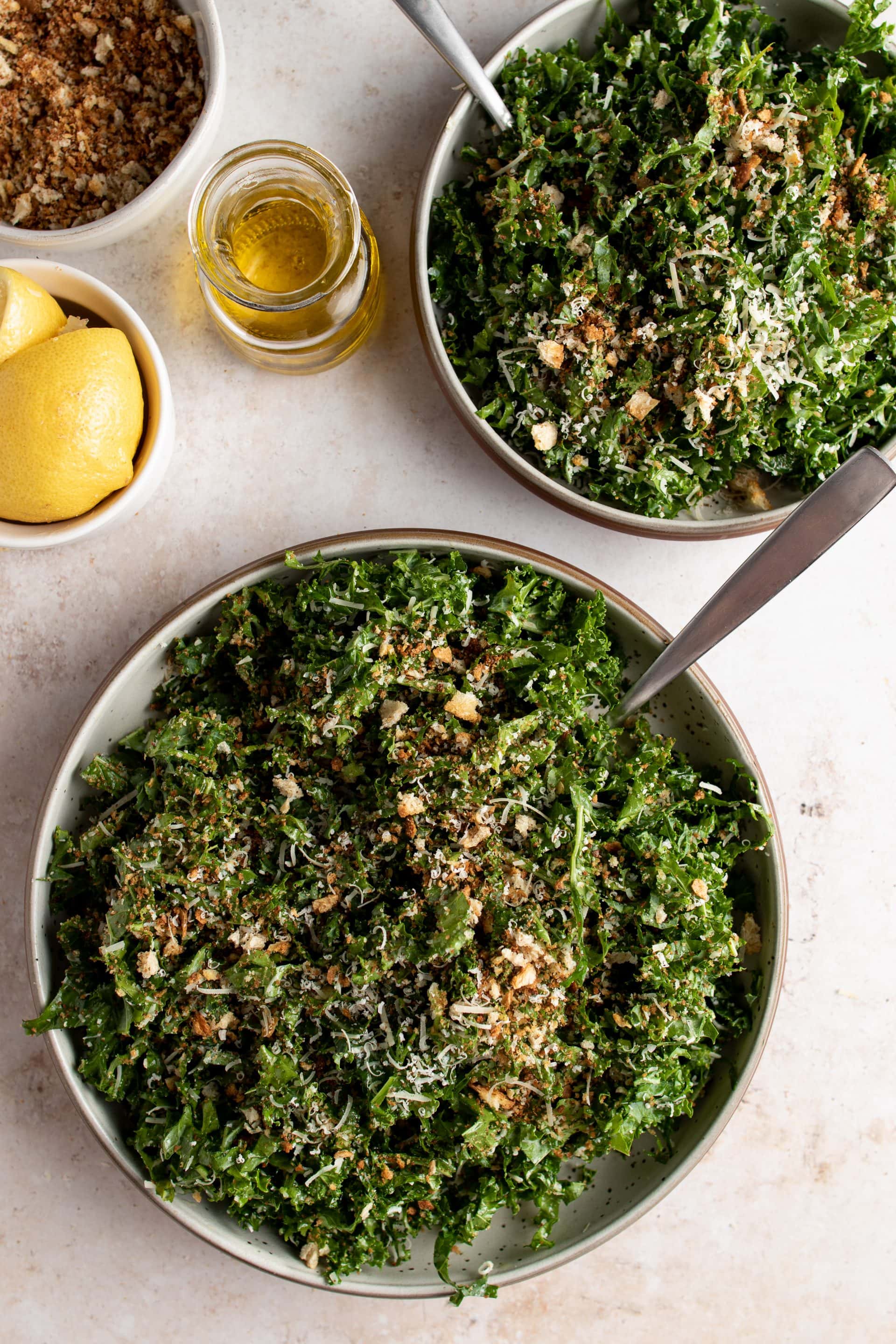 Crunchy Parmesan Kale Salad - The Bold Appetite