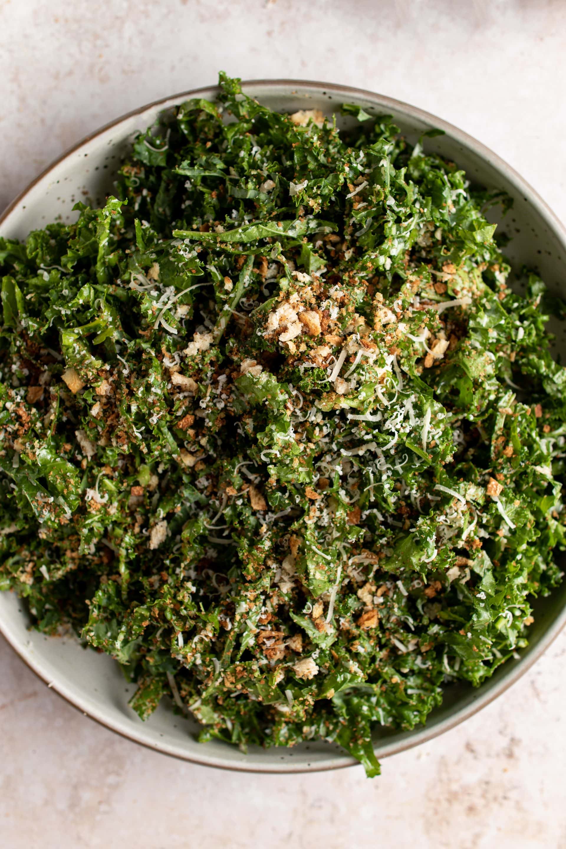 Parmesan Crunchy Kale Salad - The Bold Appetite