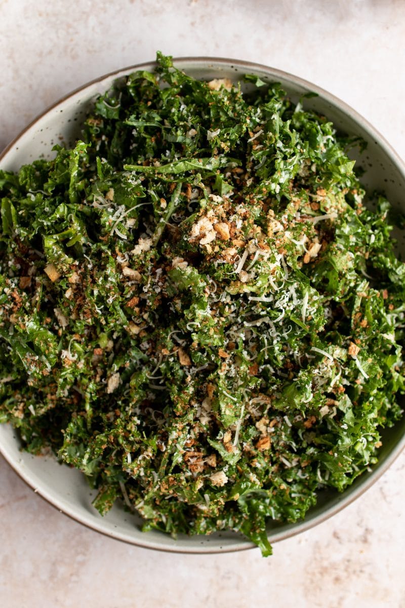 Crunchy Parmesan Kale Salad - The Bold Appetite