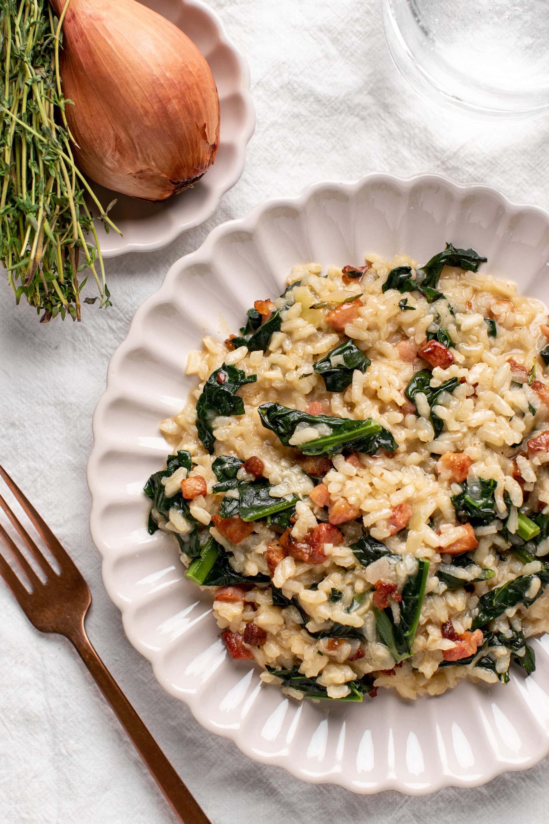 Kale and Pancetta Risotto - The Bold Appetite