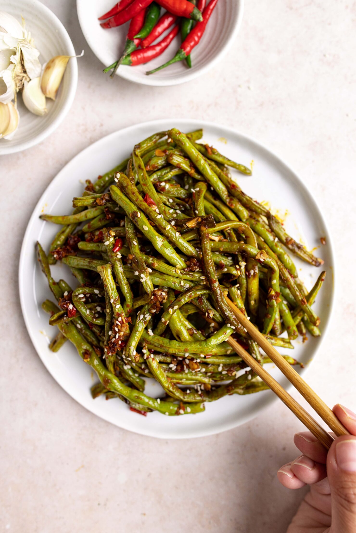 Spicy Garlic Green Beans - The Bold Appetite