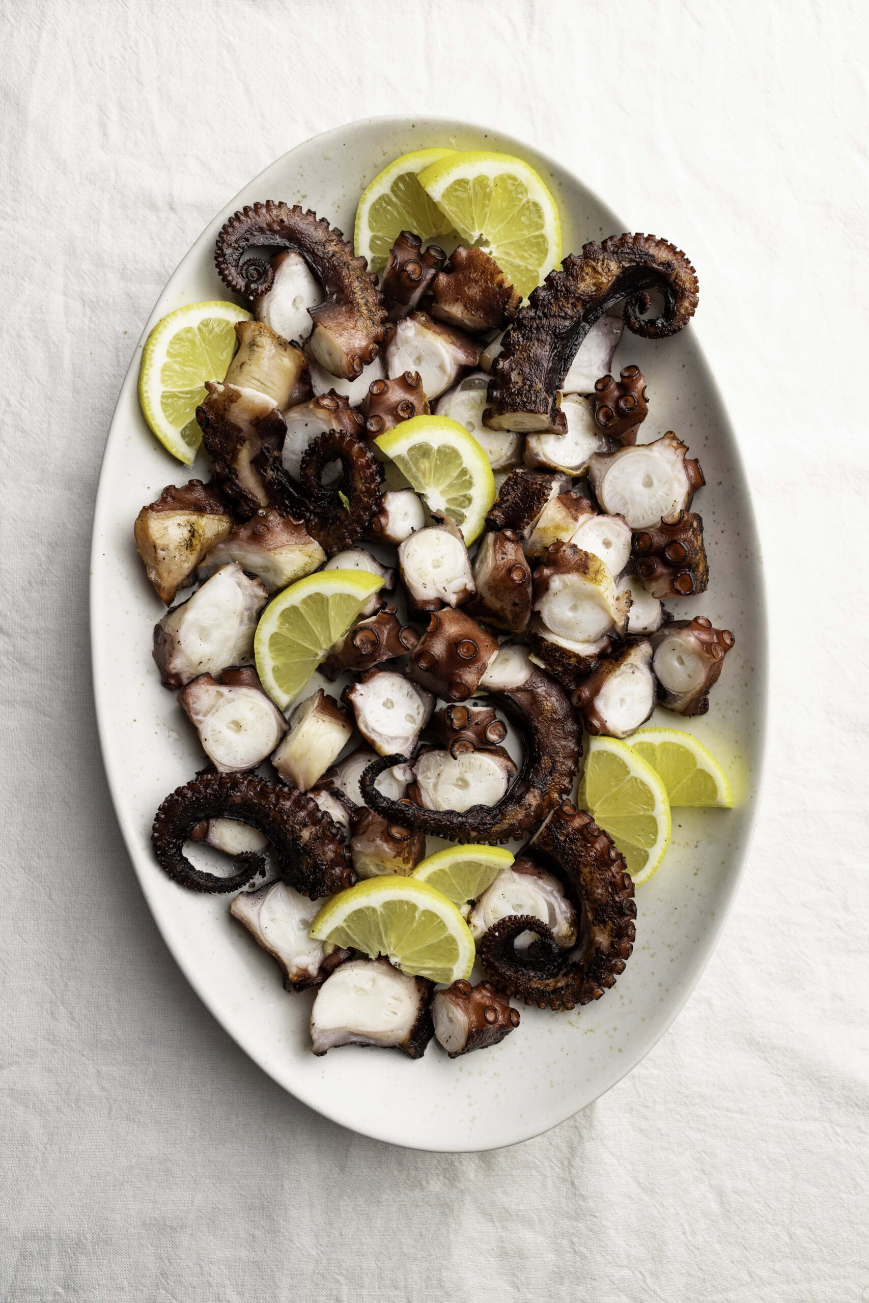 Grilled Octopus with an Olive Salsa Verde - The Bold Appetite