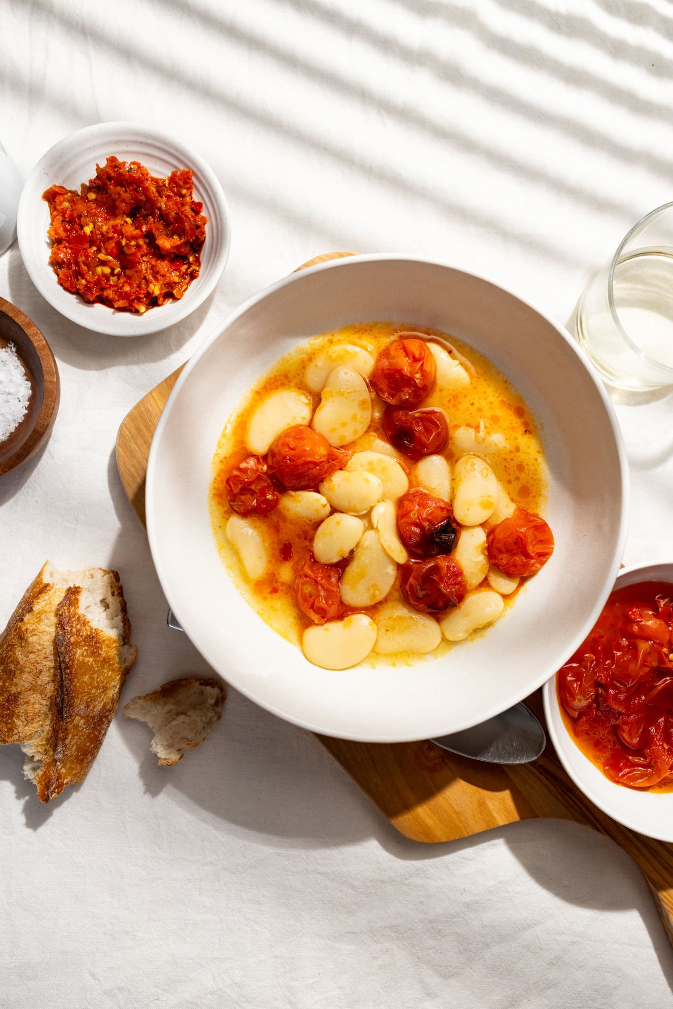 Spicy Brothy Miso Beans (with roasted tomatoes) - The Bold Appetite