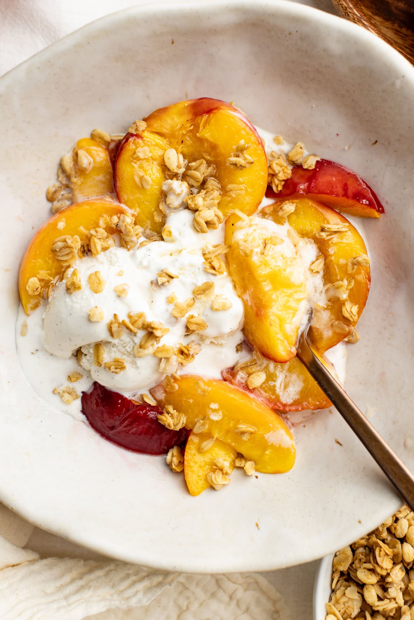 Air Fryer Peaches - The Bold Appetite